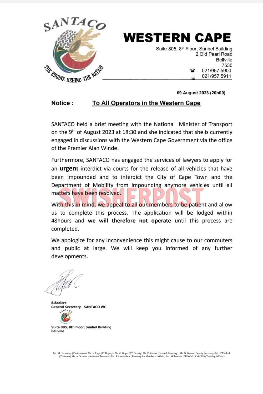 Will Cape Town taxis return on Thursday, 10 August 2023? - Here's ...
