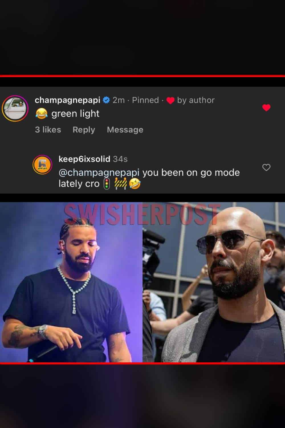 Drake issues 'green light' notice on Andrew Tate over Canadian men ...