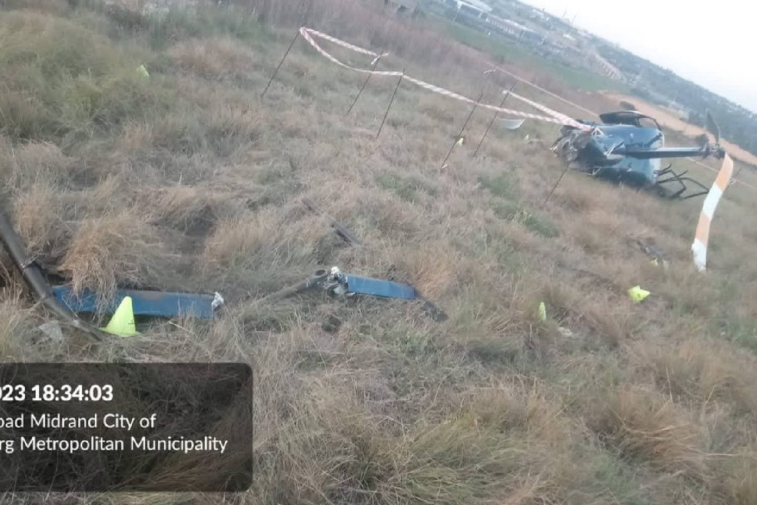Distressing images of helicopter crash in Midrand surface online [photo ...
